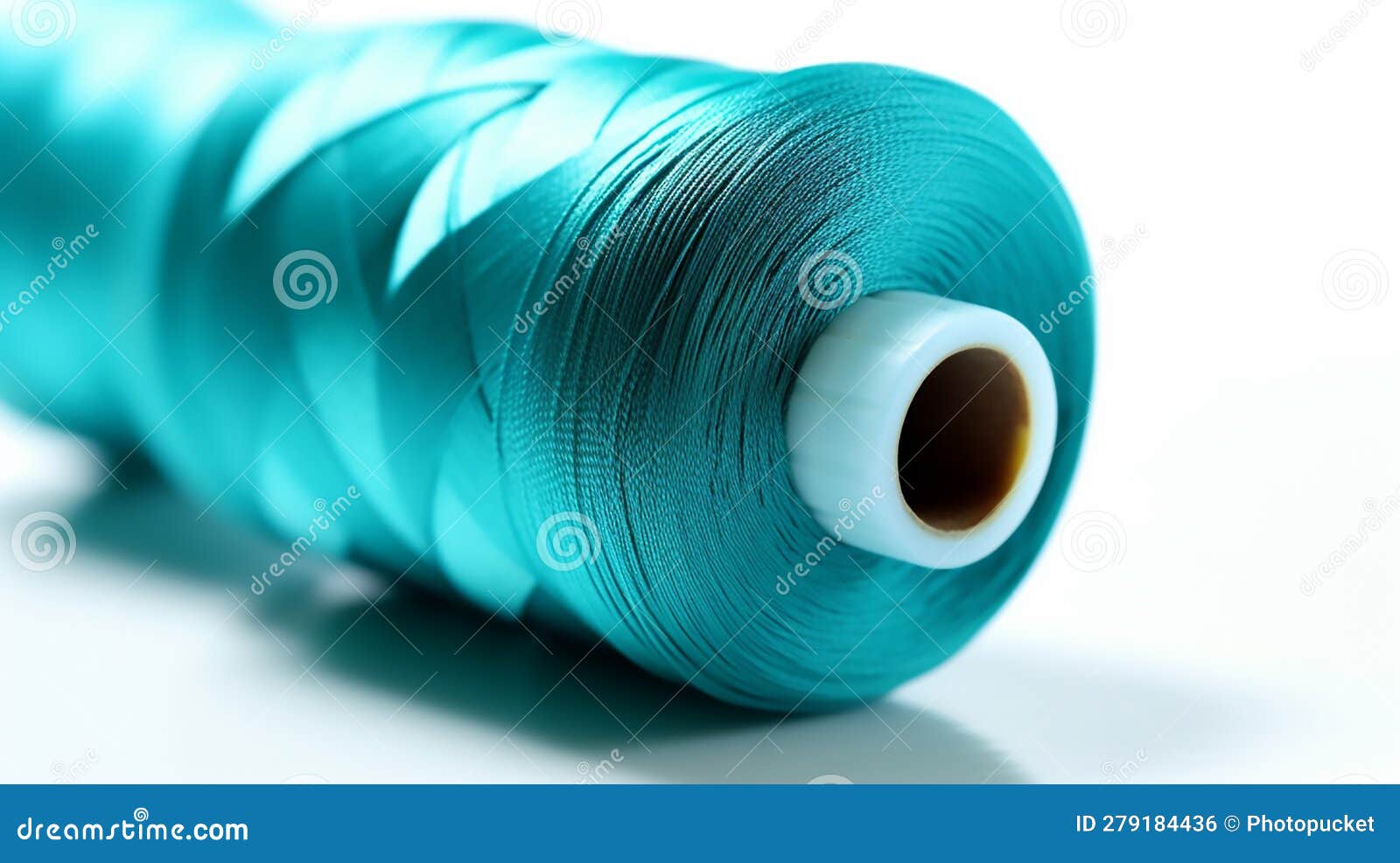 Aqua Blue Sewing Thread Coils Stock Photo | CartoonDealer.com #279184436