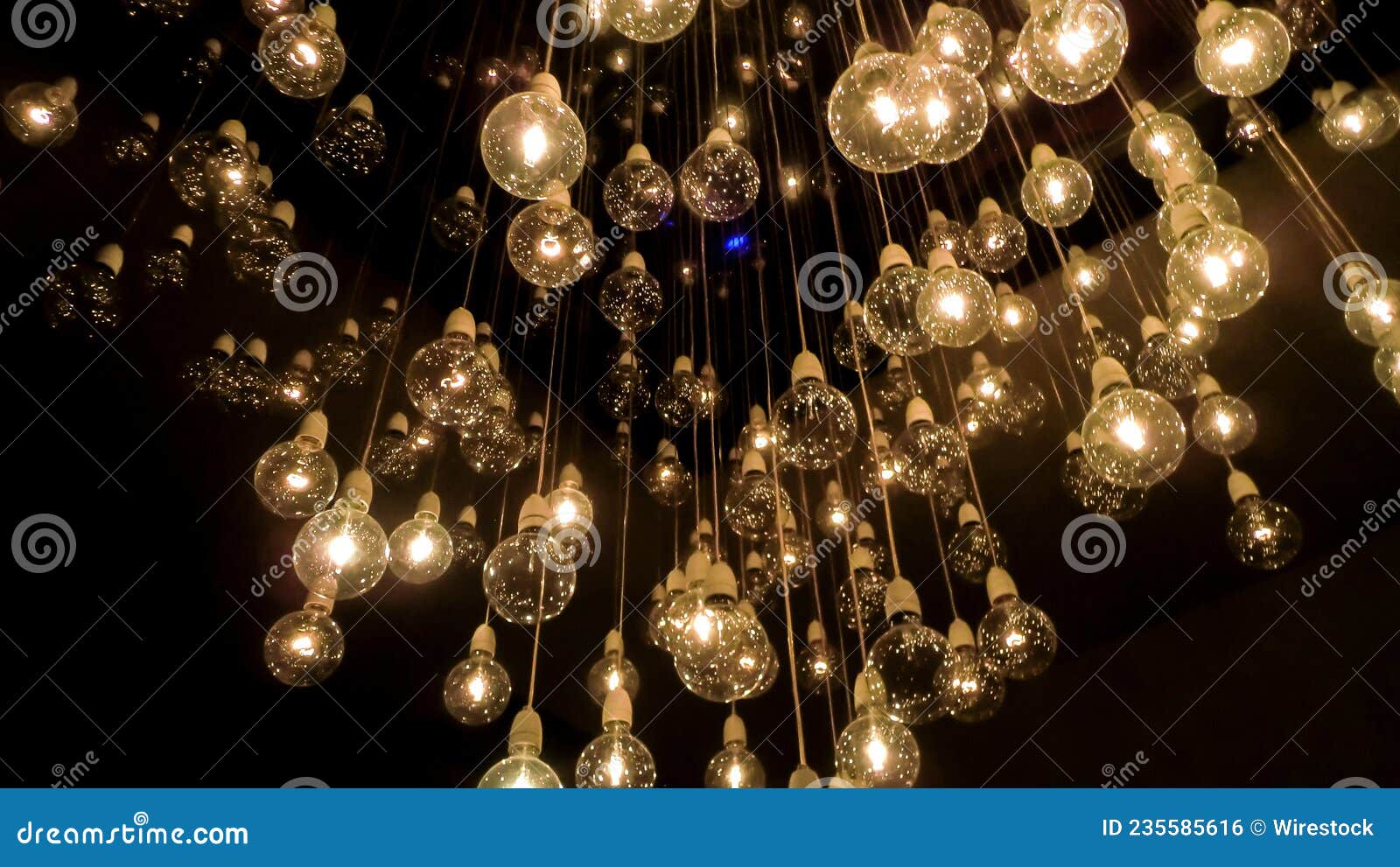 Immersed in a Universe Full of Light Bulbs Stock Photo - Image of lots ...