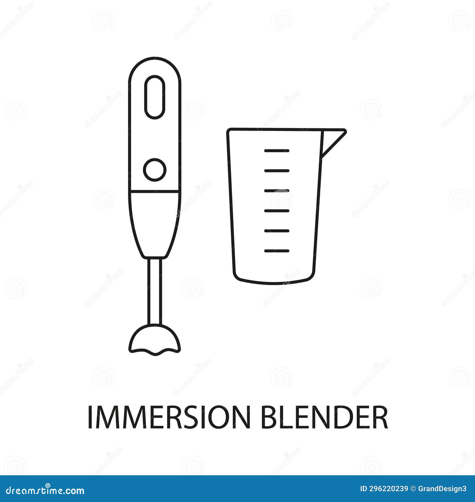 Immersion Blender RGB Color Icon Vector Illustration | CartoonDealer ...