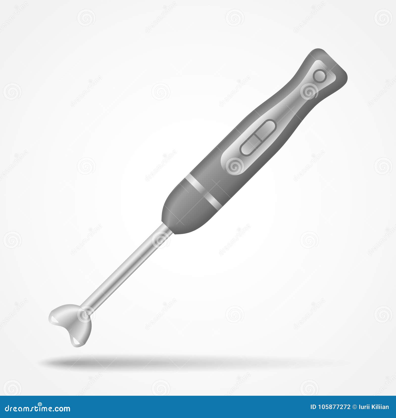 Immersion Hand Blender On White Background Vector Illustration ...