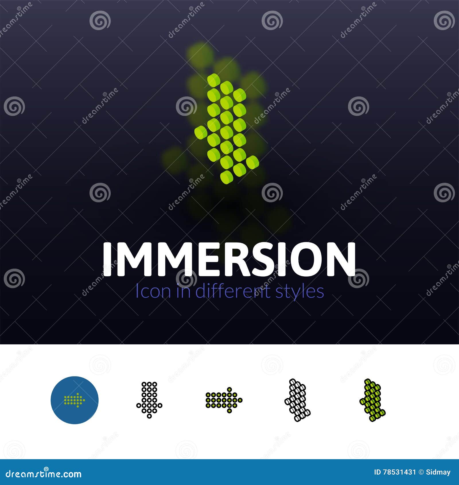 Immersion Icon in Different Style Stock Vector - Illustration of line ...