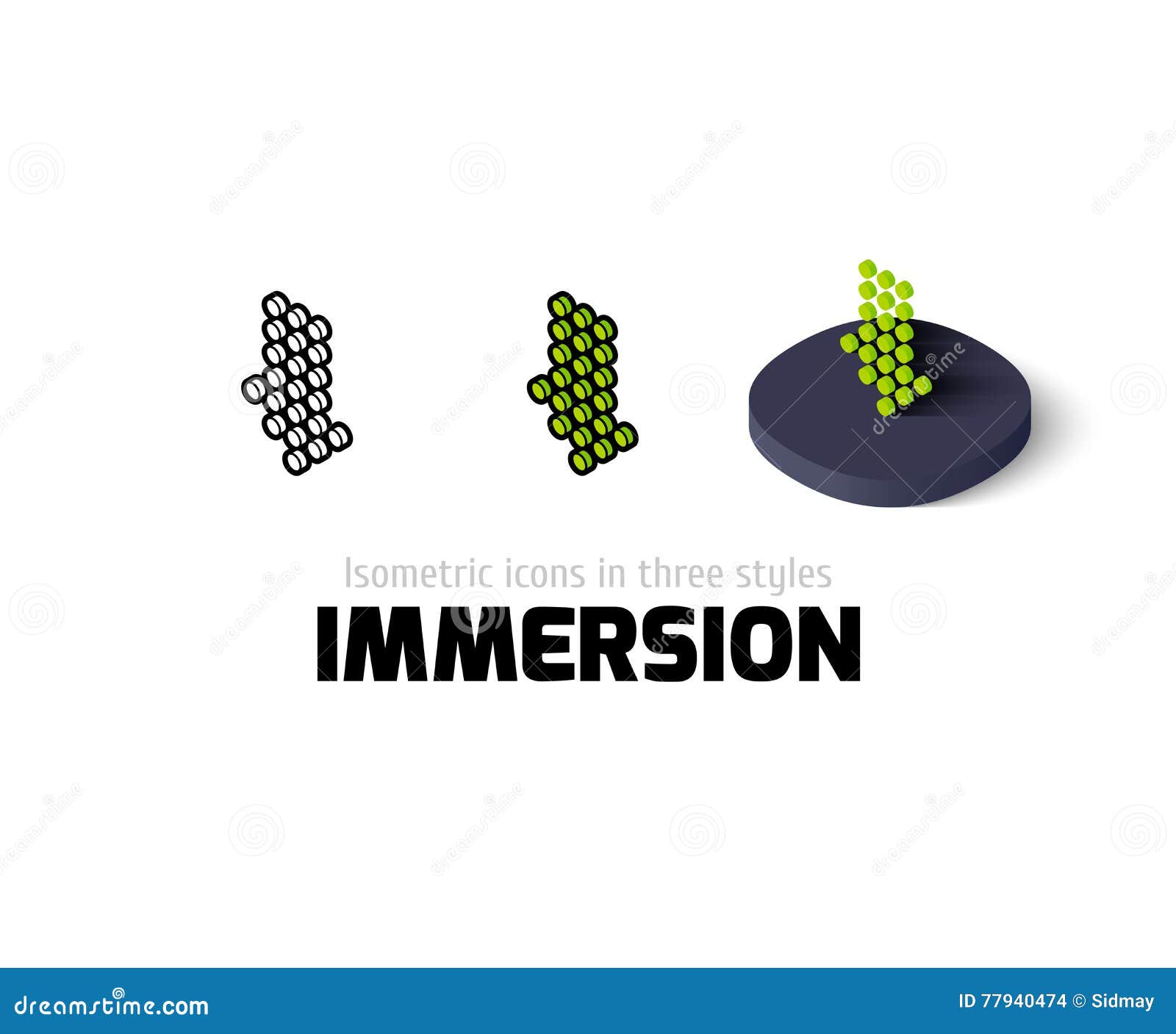 Immersion Icon in Different Style Stock Vector - Illustration of ...