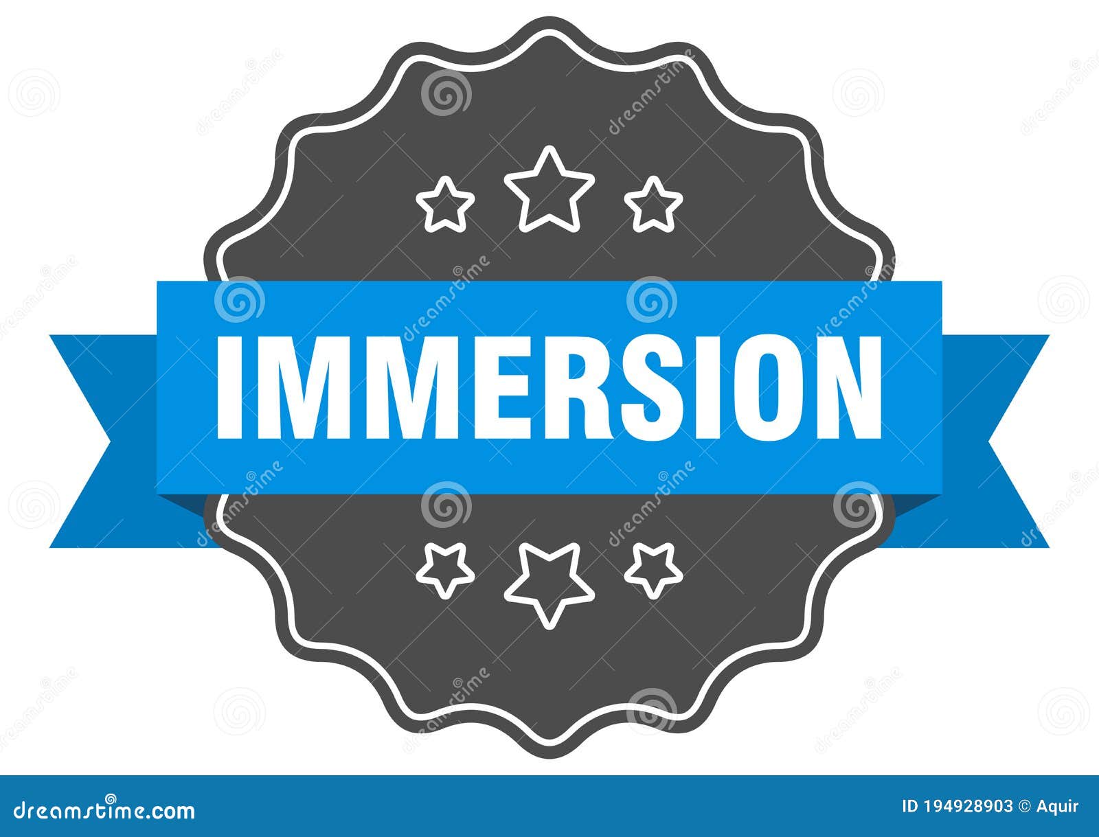Immersion label stock vector. Illustration of template - 194928903