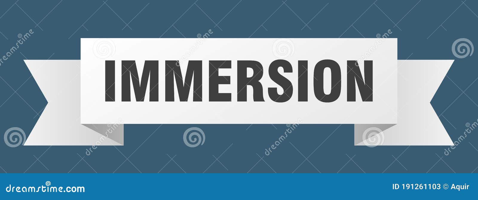 Immersion Banner Template. Immersion Ribbon Label. Vector Illustration ...