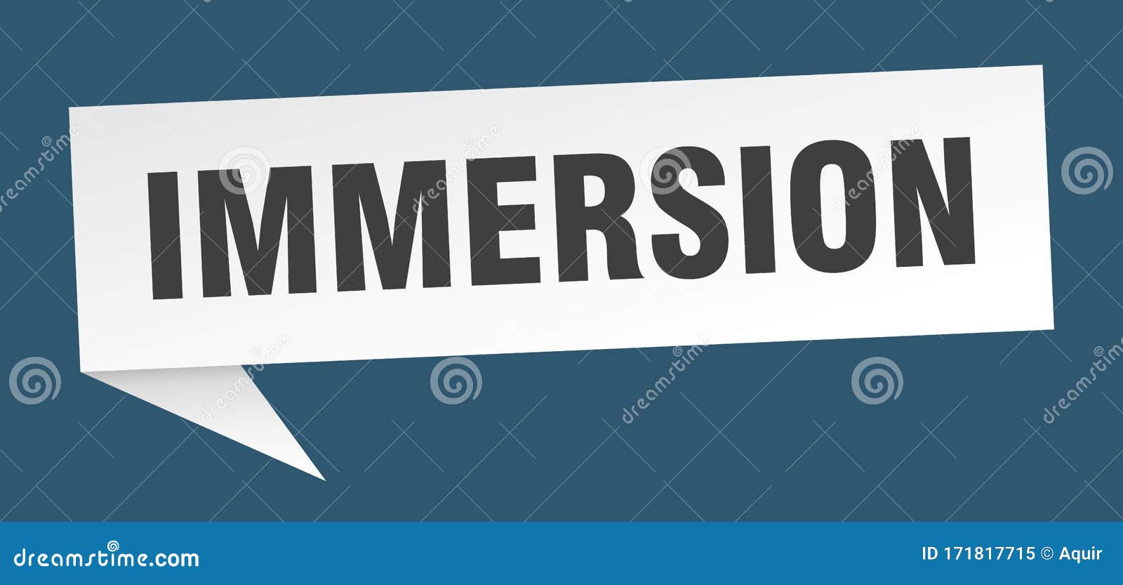 Immersion Speech Bubble. Immersion Ribbon Sign Stock Vector ...