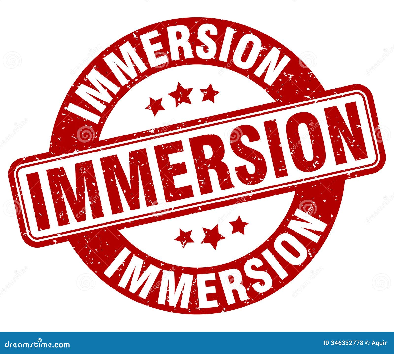 Immersion Stamp. Immersion Label. Round Grunge Sign Stock Vector ...