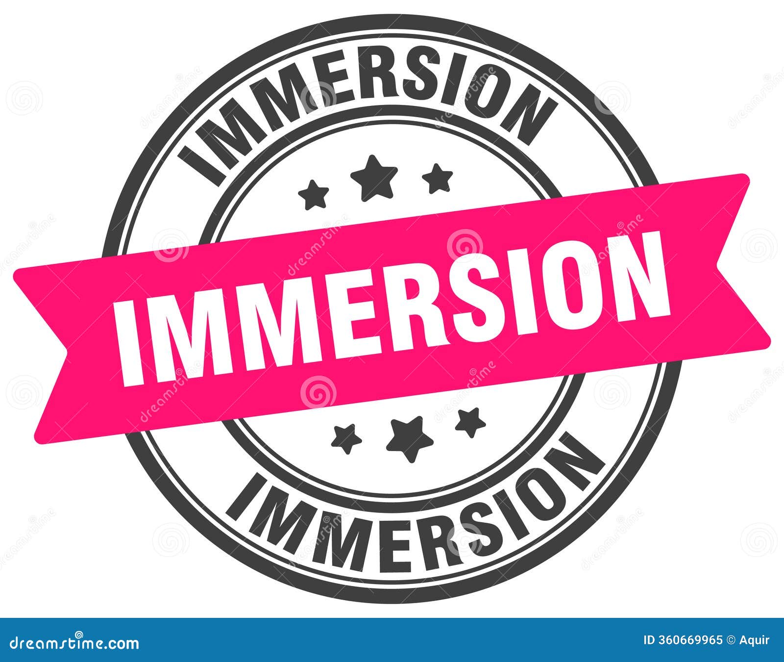 Immersion Stamp. Immersion Rectangular Stamp On White Background ...