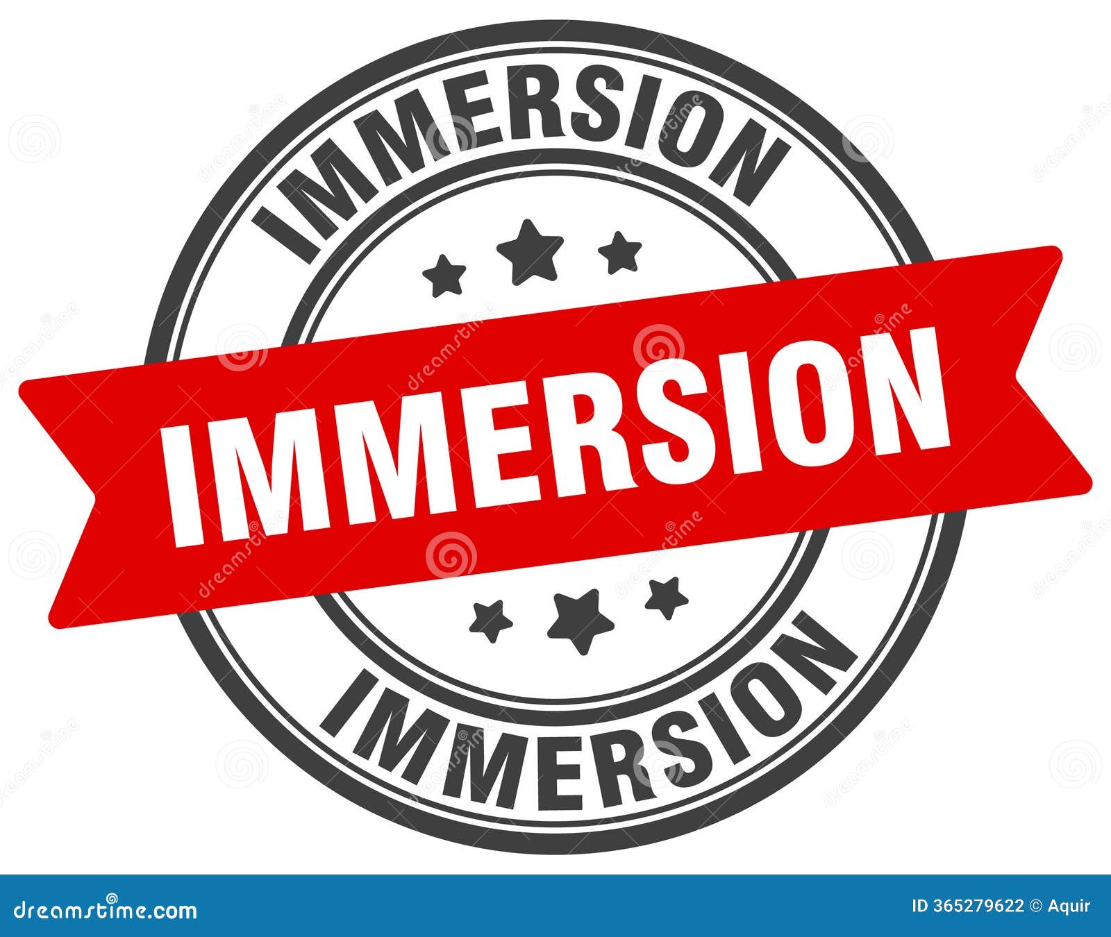 Immersion Stamp. Immersion Rectangular Stamp On White Background ...