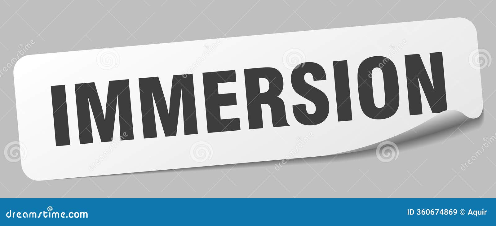 Immersion Sticker. Immersion Sign On Transparent Background Vector ...