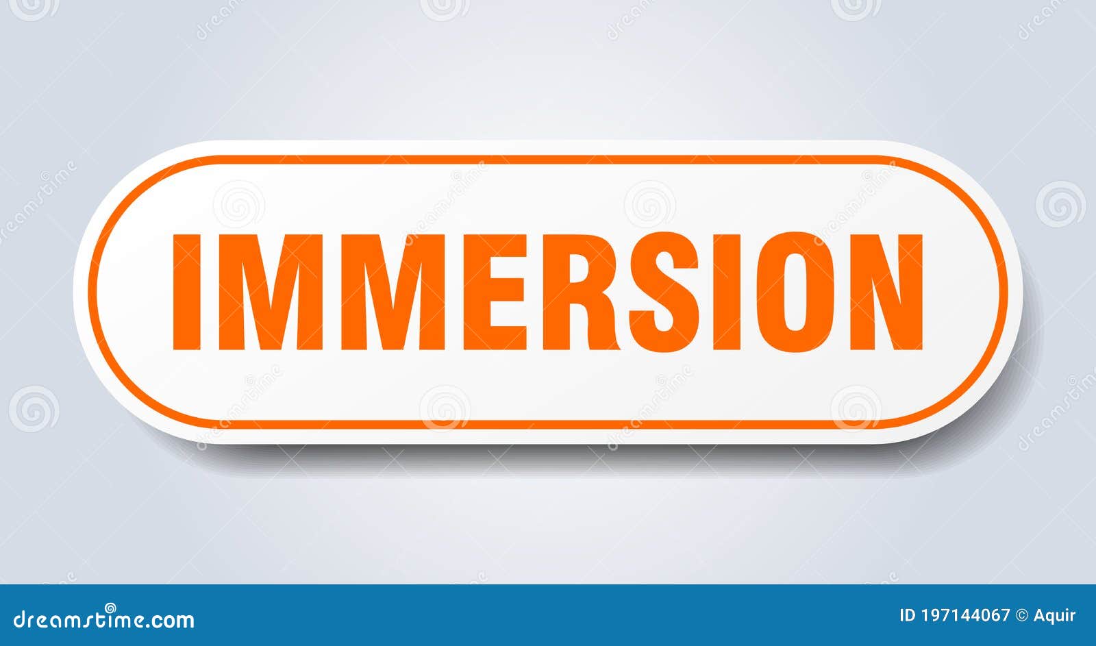 Immersion sticker. stock vector. Illustration of white - 197144067