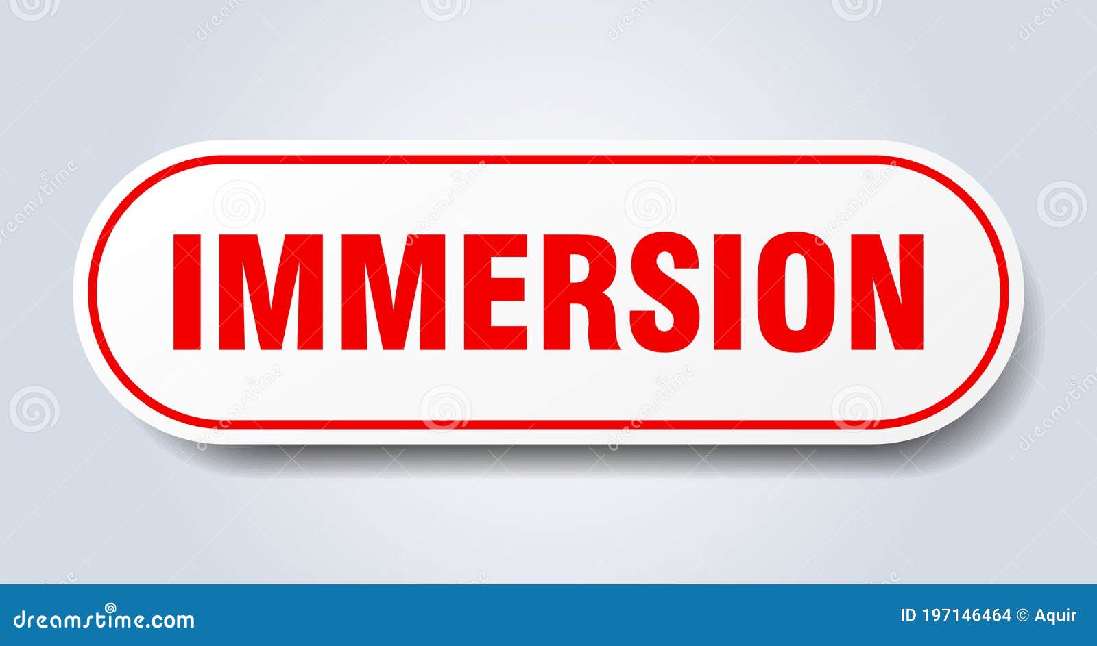 Immersion Sticker. Immersion Sign Isolated On Gray Background Vector ...