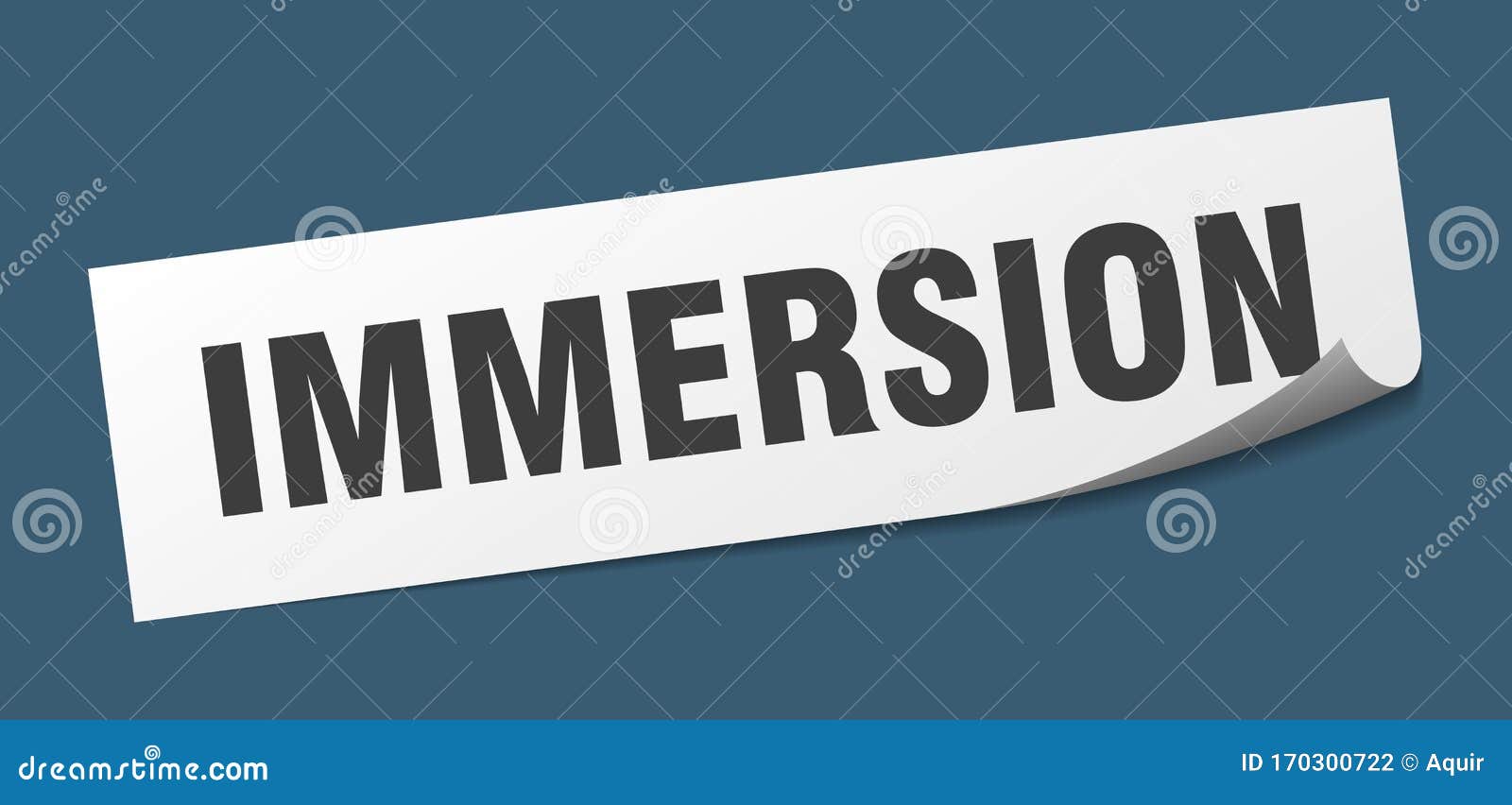 Immersion Sticker. Immersion Sign Isolated On Gray Background Vector ...