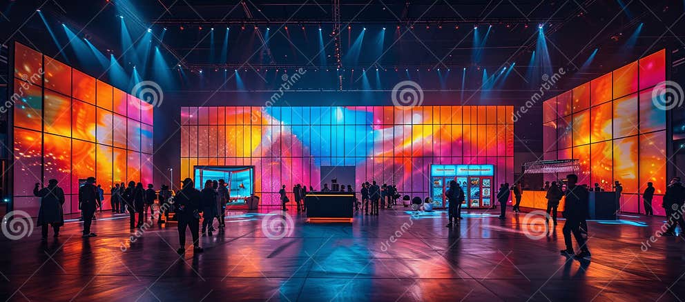 Immersive Angular Cubism Exhibition Stand at it Business Convention ...