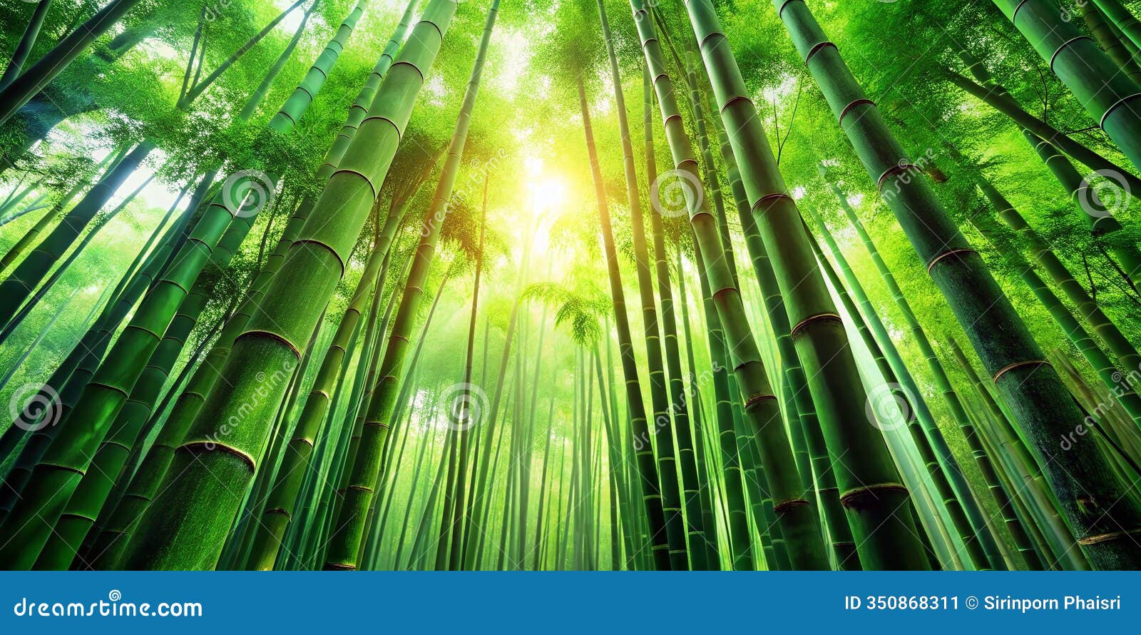 Immersive Animated Panoramic View of a Vibrant Tropical Bamboo Forest a ...