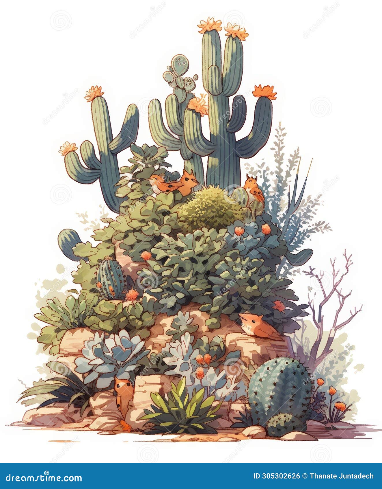 Immersive Cartoon Ecosystem: Explore the Quirkiness of a Wasteland Area ...