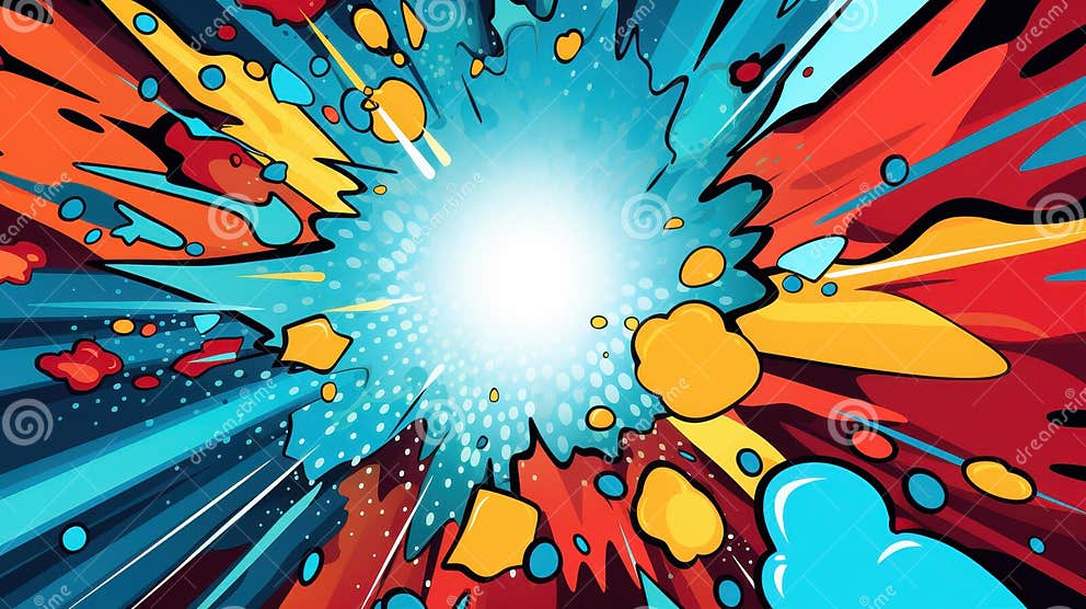 Immersive Comic Panel Featuring Dynamic Speech Bubble and Vibrant ...