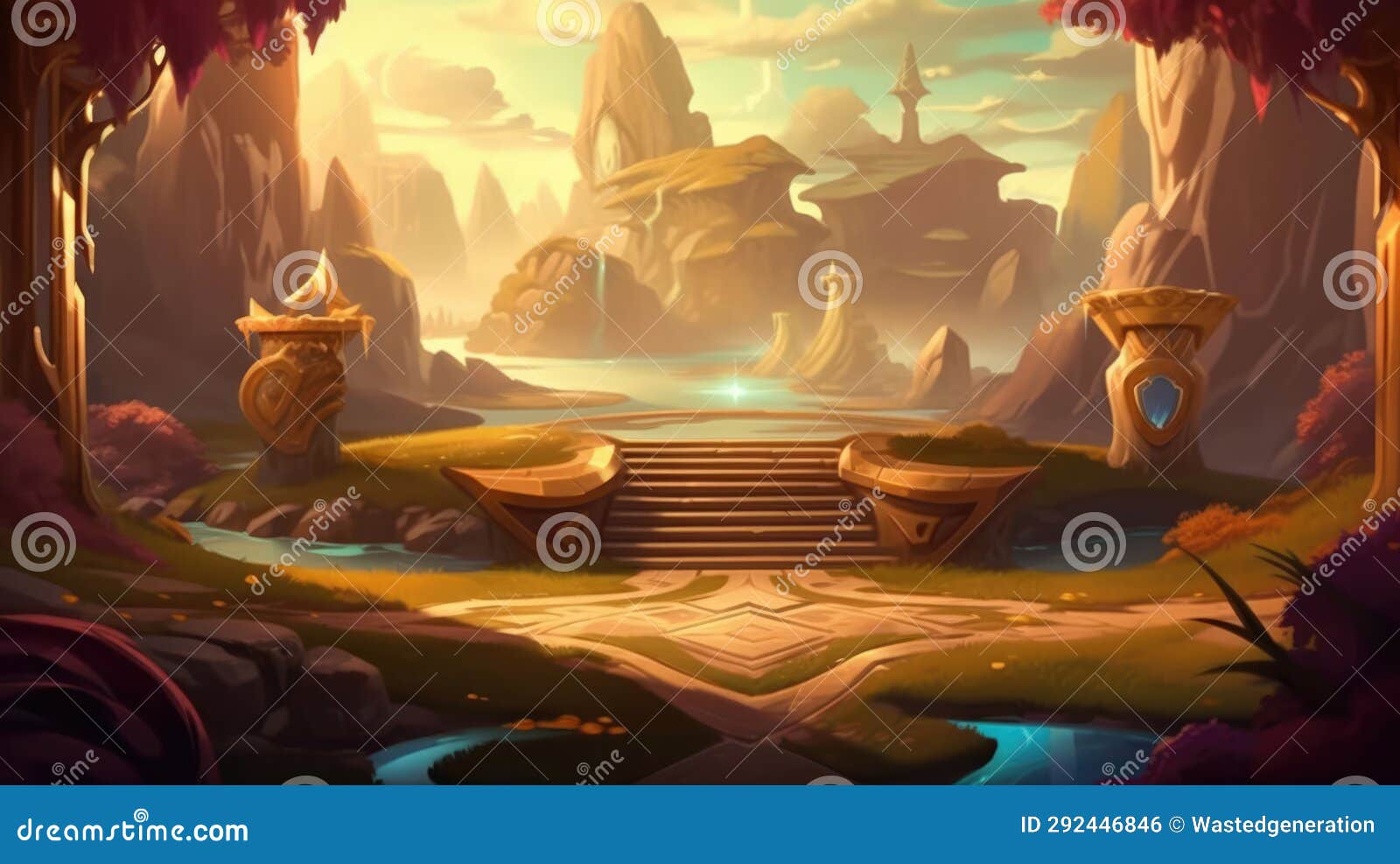 Immersive Computer Game Background Sets The Stage For Epic Adventures ...