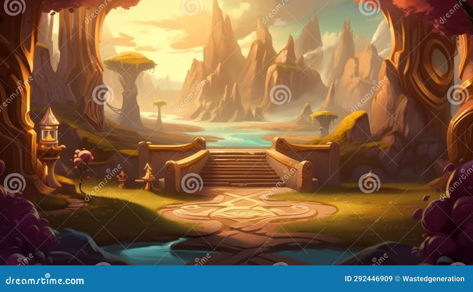 Immersive Computer Game Background Sets The Stage For Epic Adventures ...