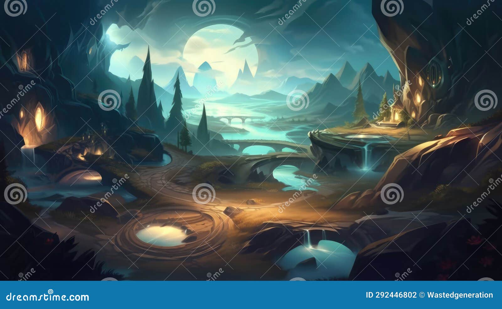 Immersive Computer Game Background Sets the Stage for Epic Adventures ...