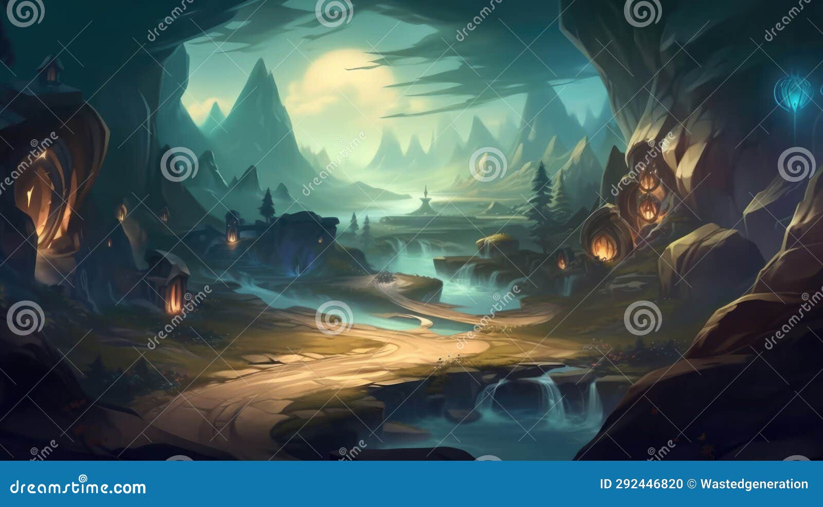 Immersive Computer Game Background Sets the Stage for Epic Adventures ...