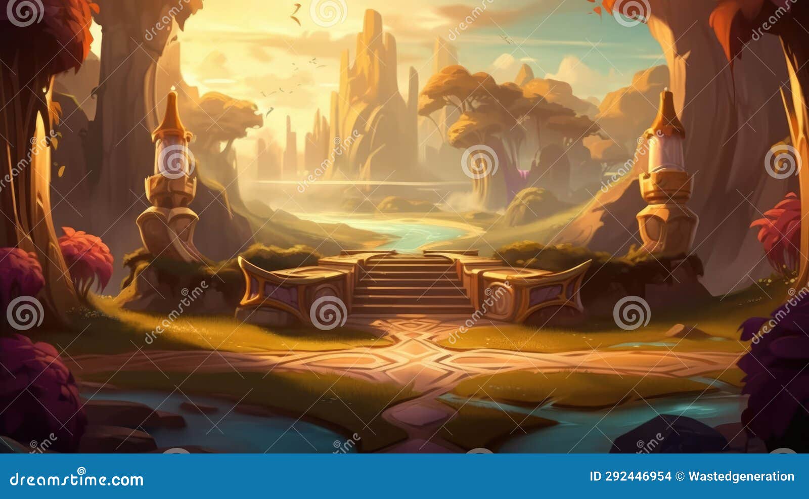 Immersive Computer Game Background Sets the Stage for Epic Adventures ...