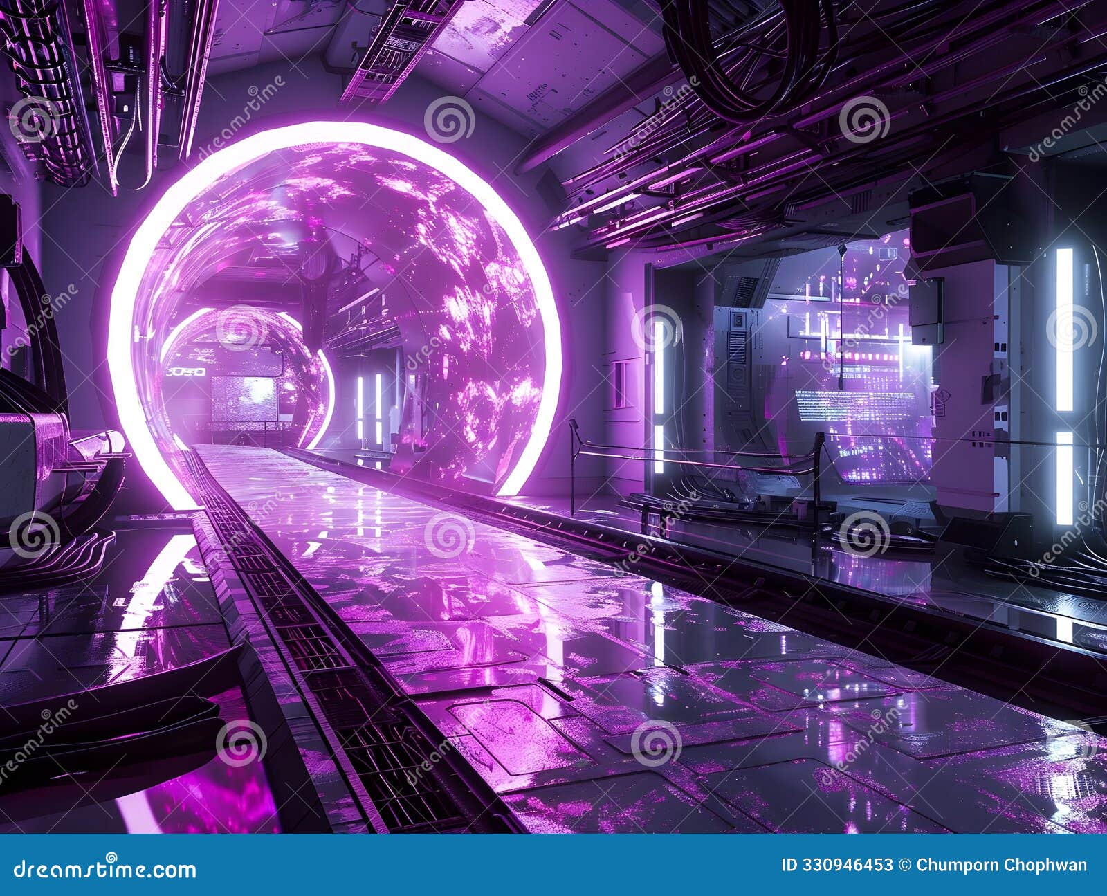 Luminescent Nexus: Black 3D Grid With Bright Green Glowing Spheres ...