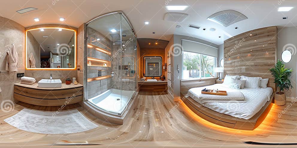 An Immersive 360-degree Equirectangular Panorama of a Luxurious ...