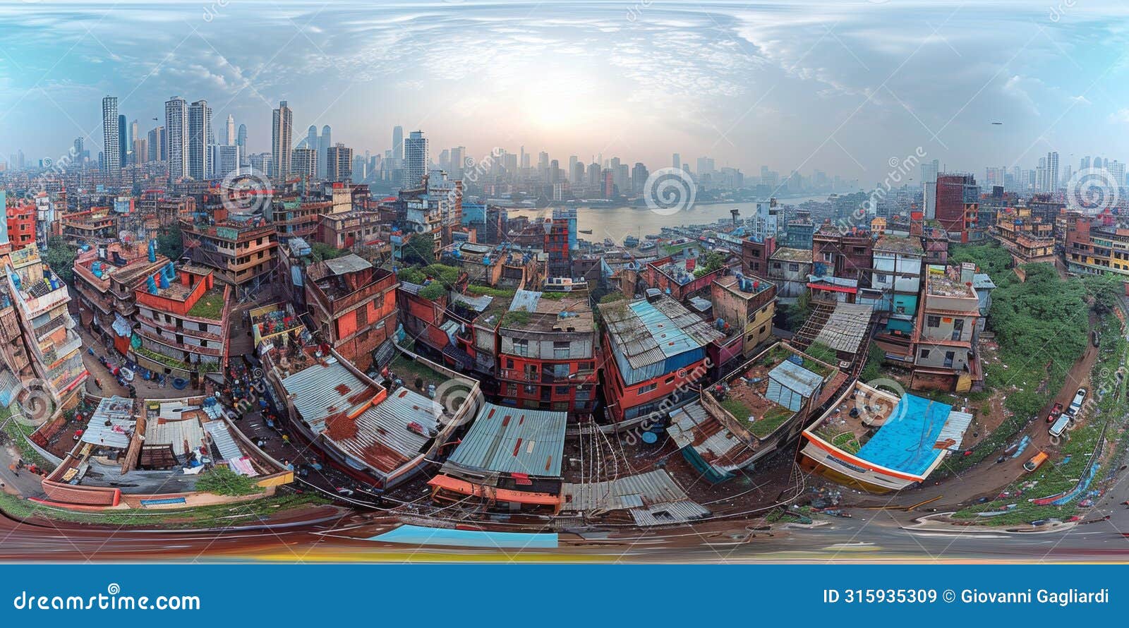 An Immersive 360-degree Equirectangular Panorama of Mumbai in the ...