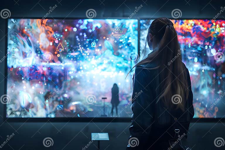 Immersive Digital Art, Exploring Abstract Visuals and Interactive Data Displays in a Modern ...