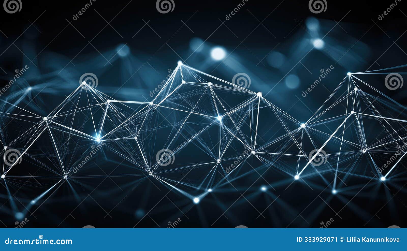 An Immersive Digital Network Showcases Glowing Connections and ...