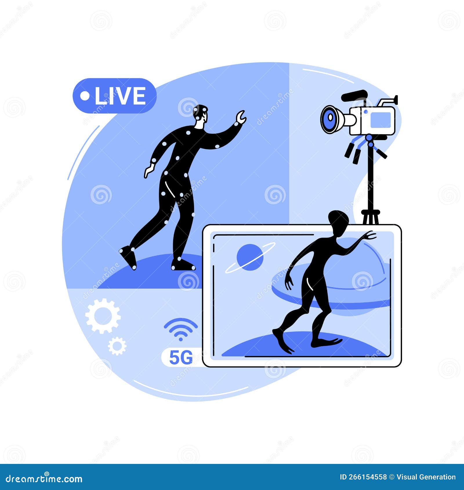 Immersive Entertainment Isolated Cartoon Vector Illustrations. Stock ...