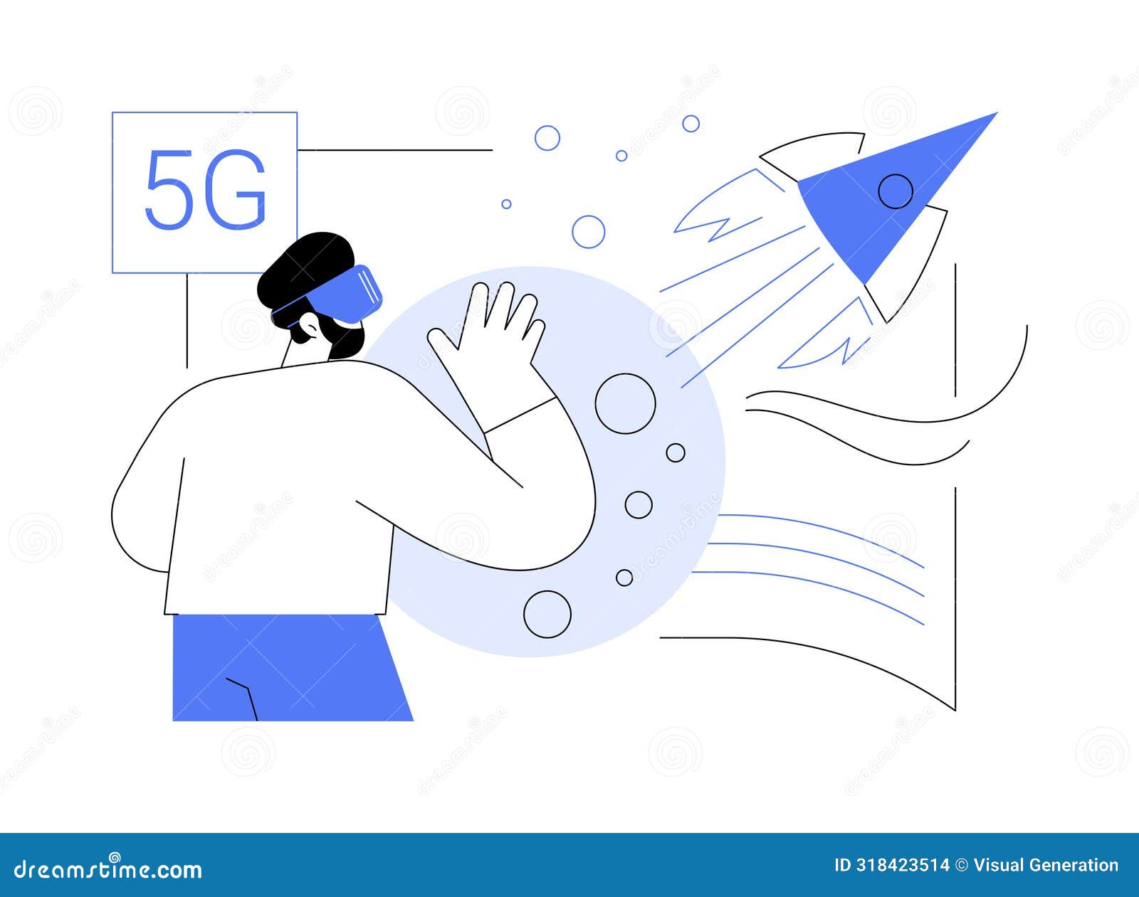 Immersive Entertainment Isolated Cartoon Vector Illustrations. Stock ...