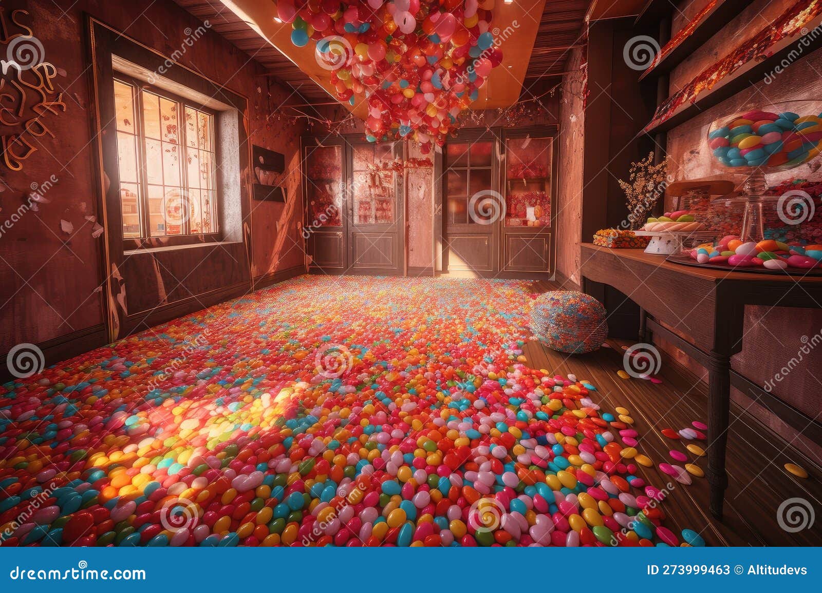 Immersive Environment with Dazzling Display of Sweets, Including ...