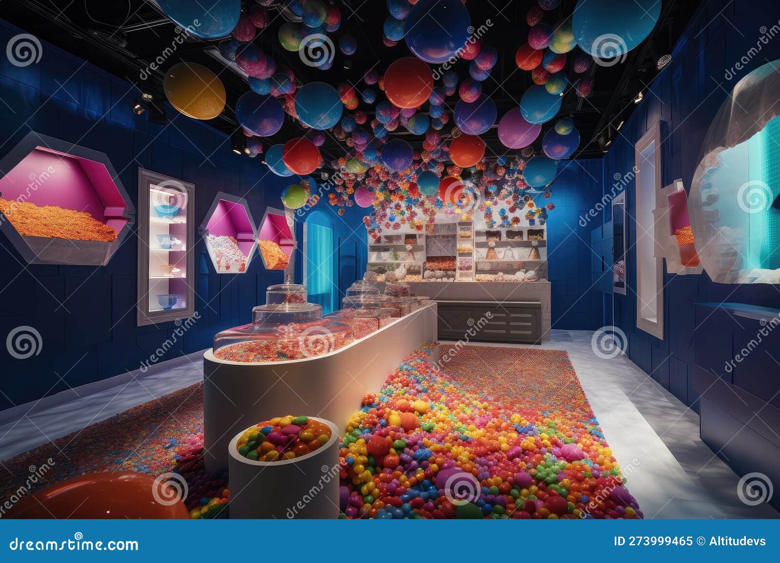 Immersive Environment with Dazzling Display of Sweets, Including ...