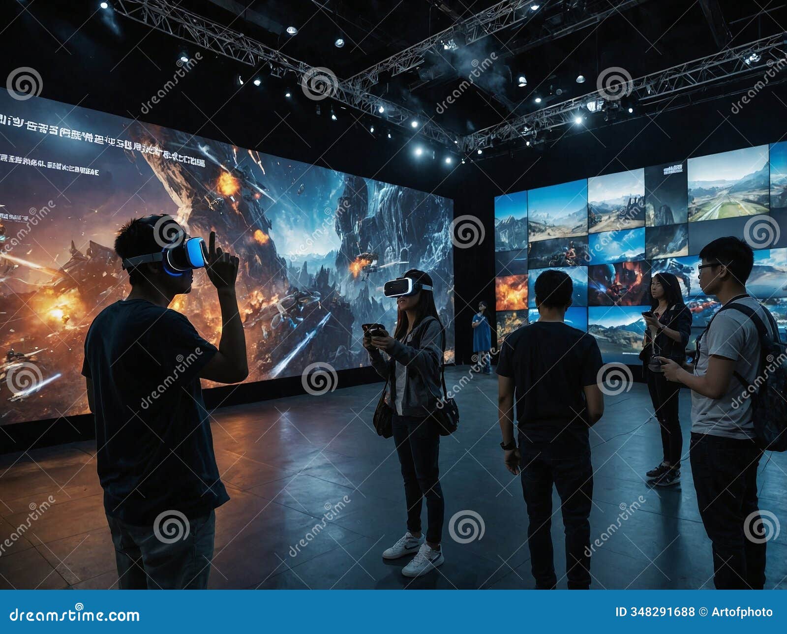 Immersive Experience at Mobile Game Exhibition Event Stock Photo ...