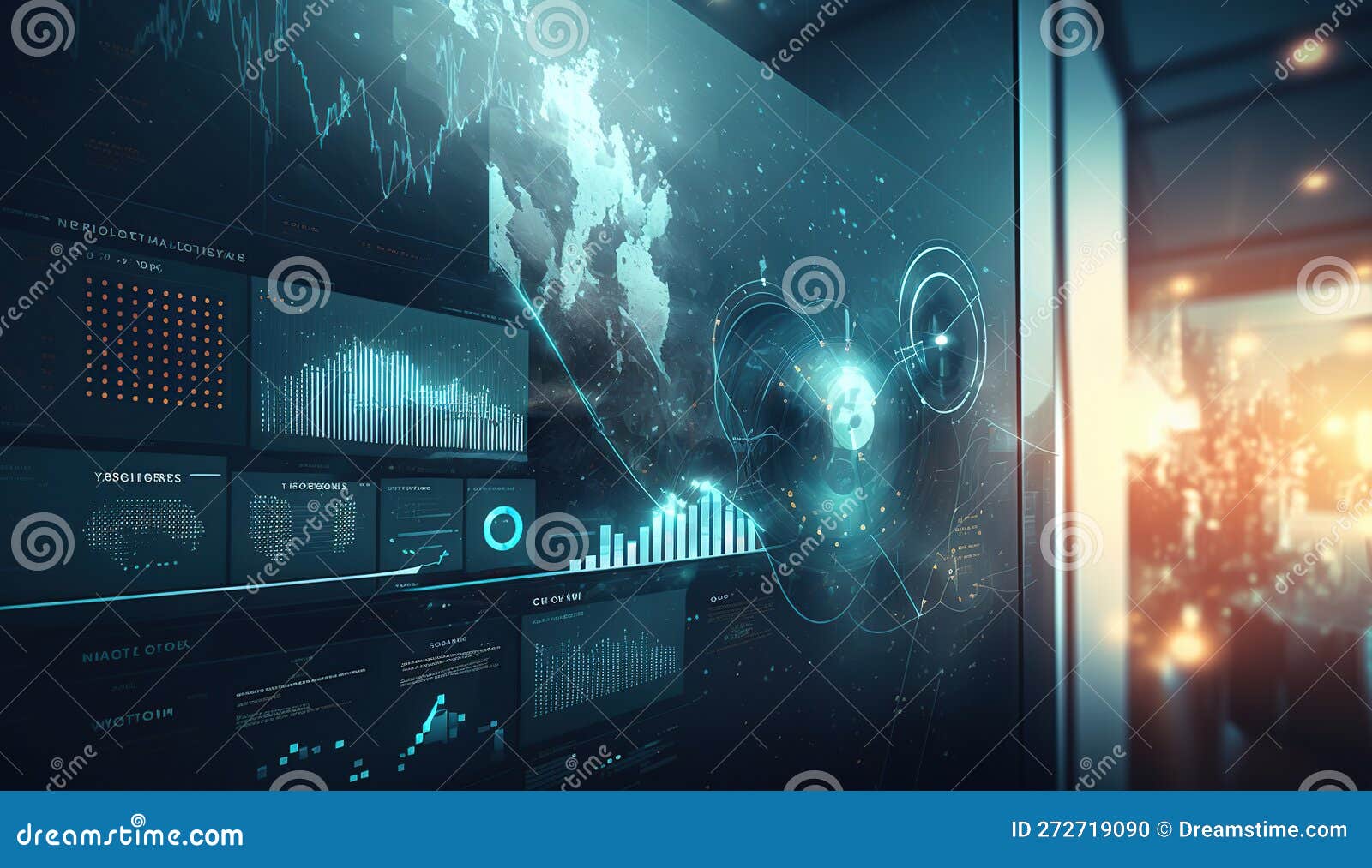 Immersive Financial Interface and Stock Chart. Generative Ai Stock ...