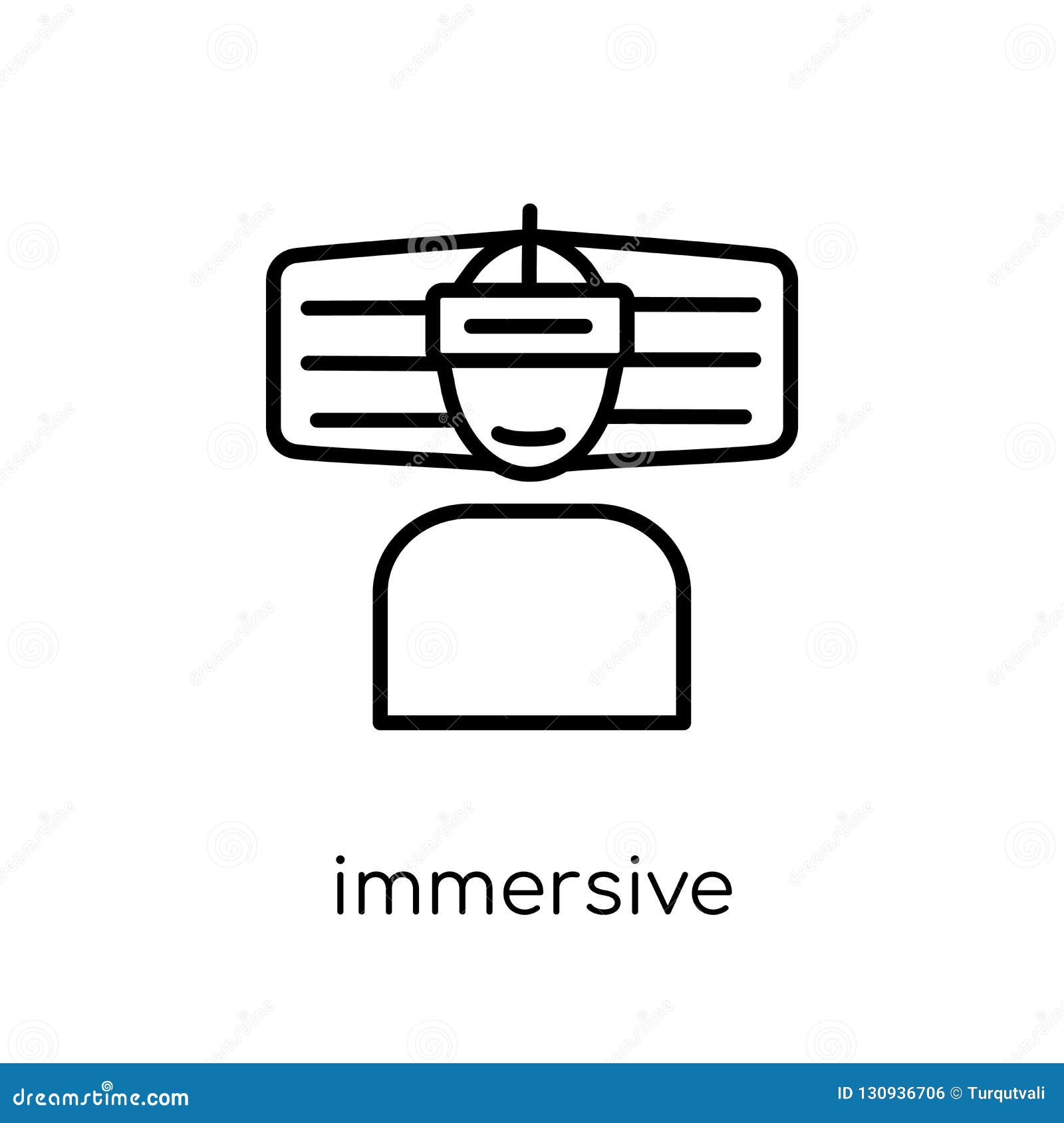 Immersive Icon. Trendy Modern Flat Linear Vector Immersive Icon Stock ...