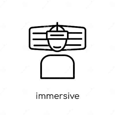 Immersive Icon. Trendy Modern Flat Linear Vector Immersive Icon Stock ...
