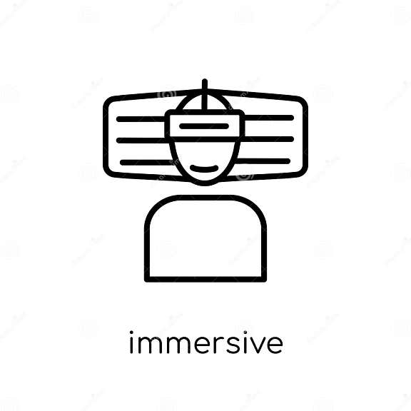Immersive Icon. Trendy Modern Flat Linear Vector Immersive Icon Stock ...