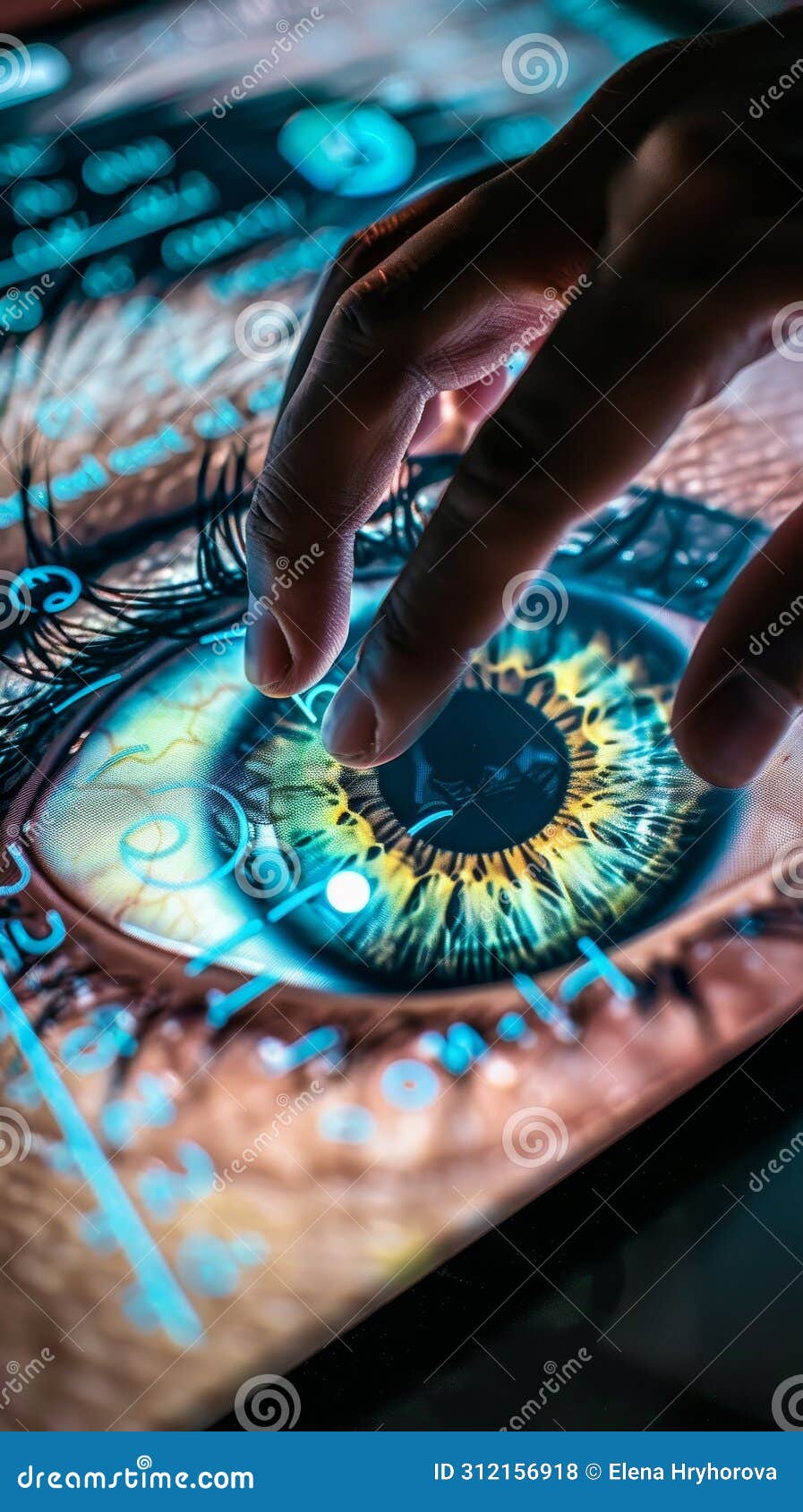 An Immersive Image Capturing a Child S Hand Touching a Digital Screen ...