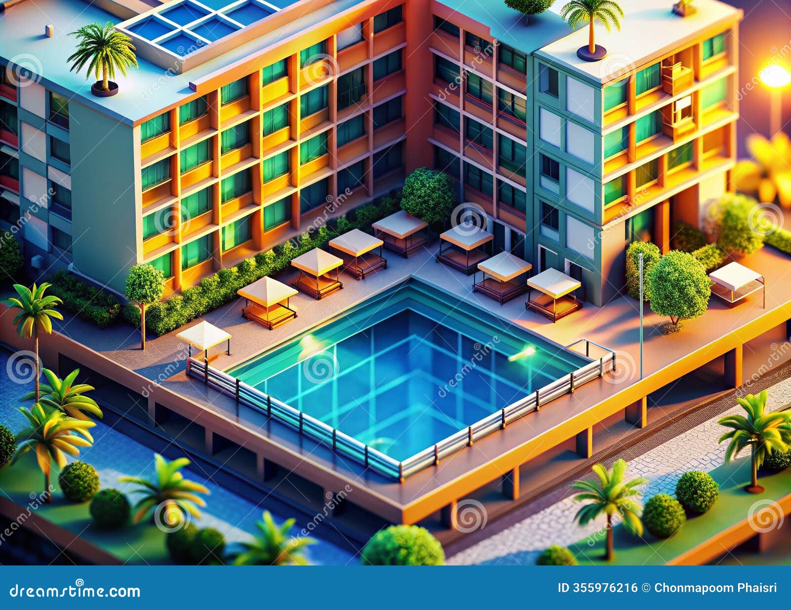 Immersive Isometric Depiction Of Antarctic Iceberg Floating In Frigid Waters, Capturing Unique ...