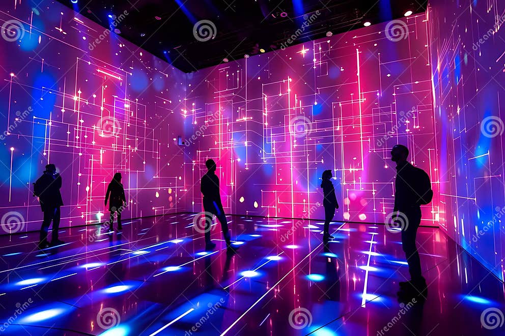 Immersive Light Installation, Exploring Interactive Art with Dynamic ...