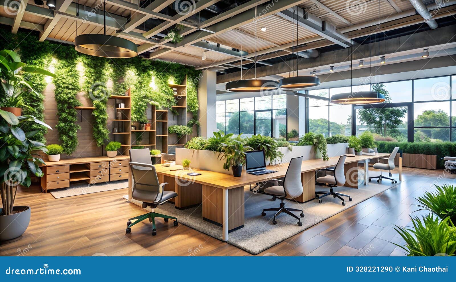 The Immersive Oasis an Open Plan Office with Biophilic Design and AI ...
