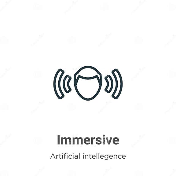 Immersive Outline Vector Icon. Thin Line Black Immersive Icon, Flat ...