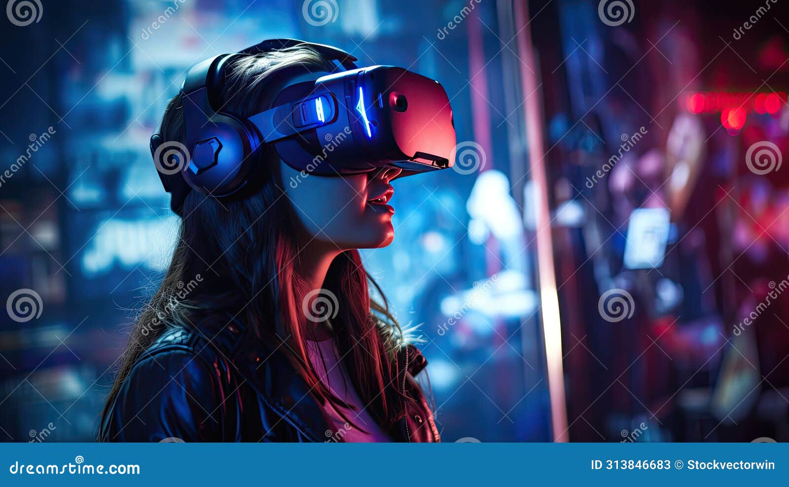 Immersive Technology Showcase Stock Illustration - Illustration of ...