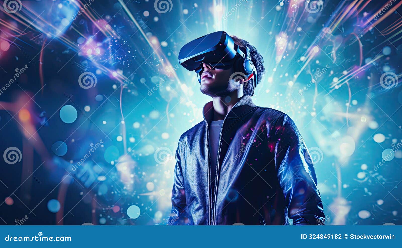 Immersive Technology Template Stock Illustration - Illustration of ...