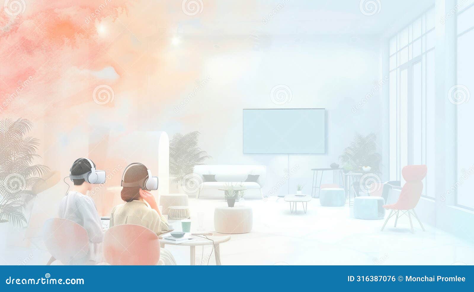 Immersive Virtual Reality Setup for Networking, Participants in Vivid ...