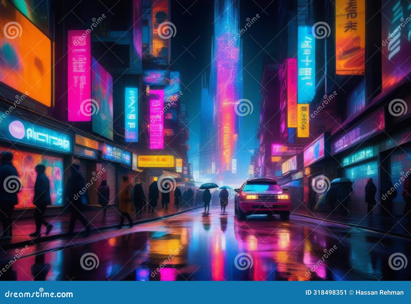 Immersive Visions Of A Cyberpunk Metropolis Royalty-Free Stock Image ...