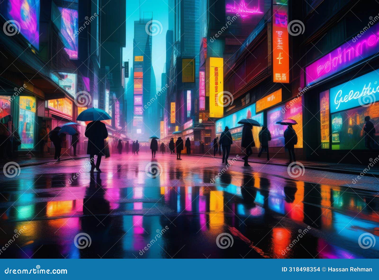 Immersive Visions Of A Cyberpunk Metropolis Royalty-Free Stock Image ...