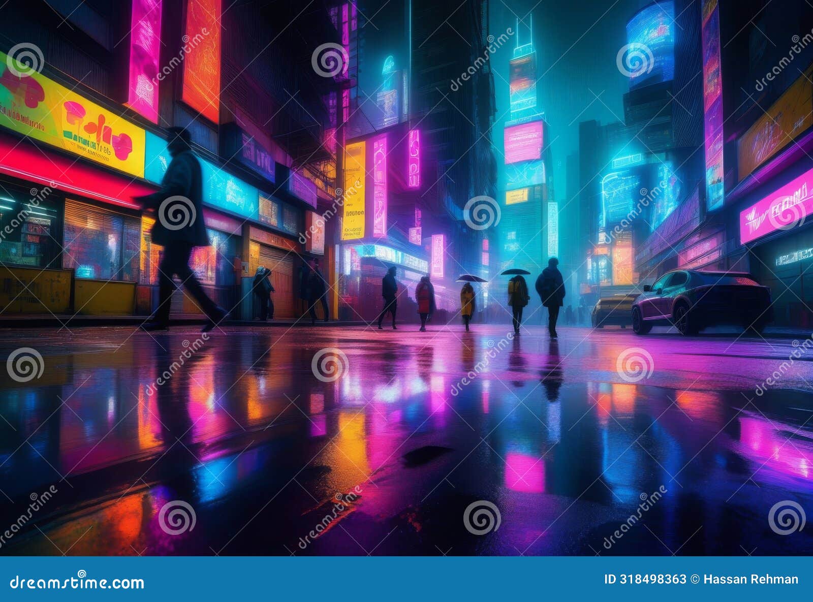Immersive Visions Of A Cyberpunk Metropolis Royalty-Free Stock Photo ...
